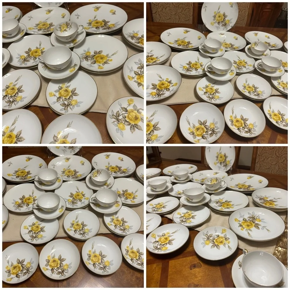 Vintage | Dining | Vintage Mid Century Cotillion By Sango Yellow Rose ...